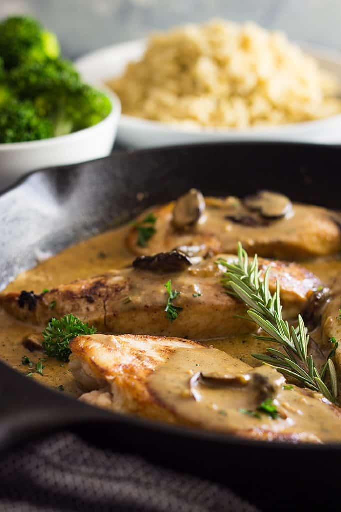 Chicken in Garlic Mushroom Cream Sauce | Countryside Cravings