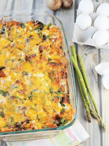 Mushroom and Asparagus Strata Recipe - Countryside Cravings