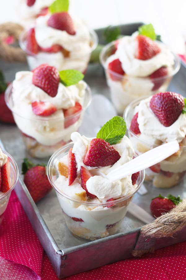 Strawberry Shortcake Trifle Cups | Countryside Cravings