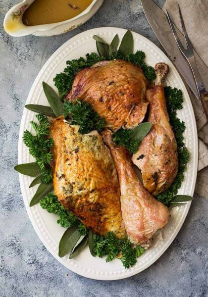 Butterflied Roasted Herb Turkey - Countryside Cravings