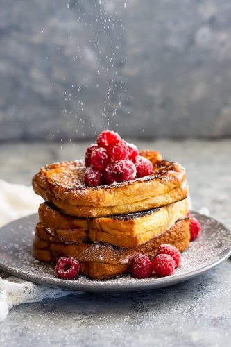Raspberry Cheesecake Stuffed French Toast - Countryside Cravings