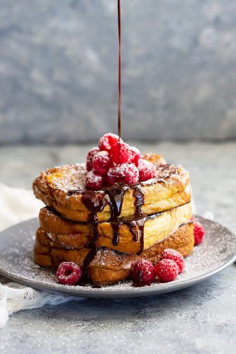 Raspberry Cheesecake Stuffed French Toast - Countryside Cravings