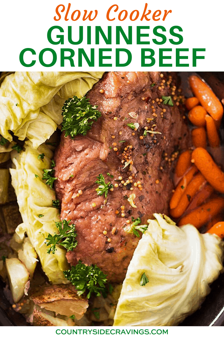 Slow Cooker Guinness Corned Beef - Countryside Cravings