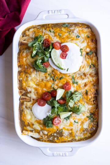 Green Chile Chicken Enchiladas - Countryside Cravings